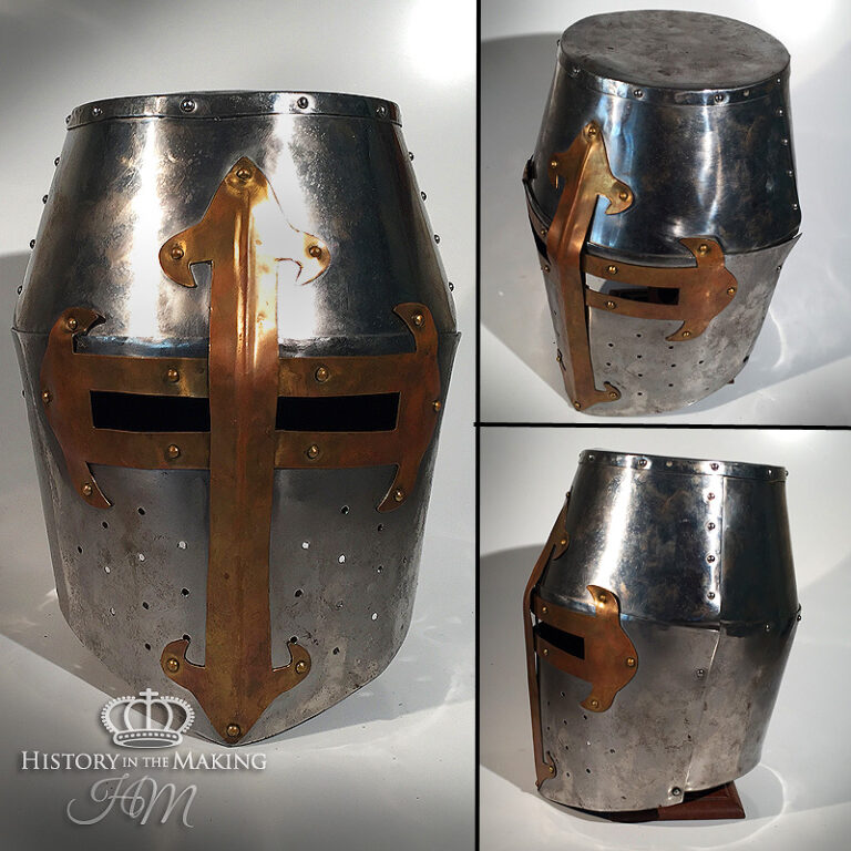 12C- Crusader Great Helm- With Crusiform-01 - History in the Making