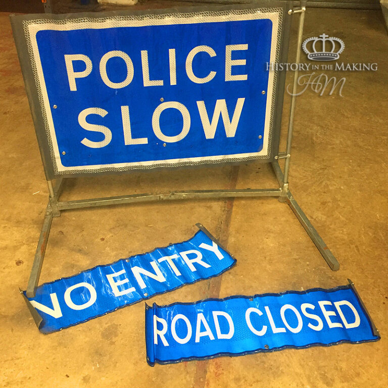 Police Road Control Sign- Portable - History in the Making